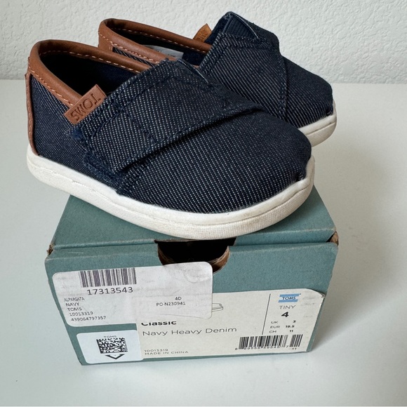Toms | Shoes | Toms Classic Navy Heavy Denim Slip On | Poshmark